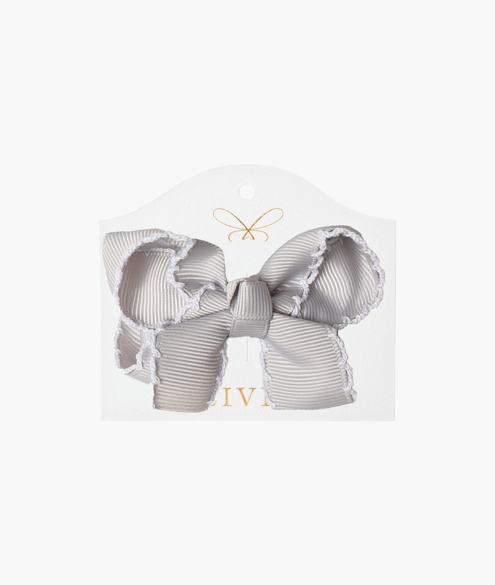 MEDIUM PICOT BOW SHELL GREY – Hooray México